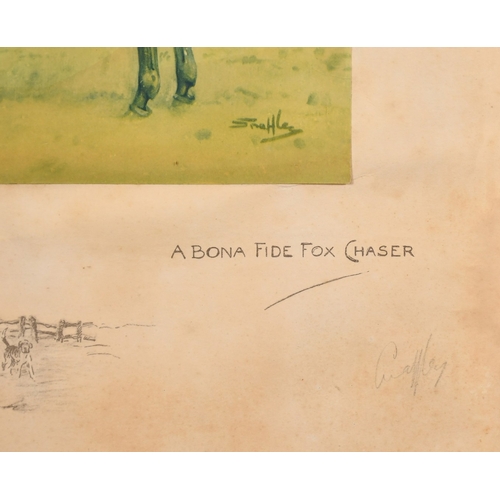 Snaffles, 'A Bona Fide Fox Chaser', colour print, signed in pencil, 10 ...