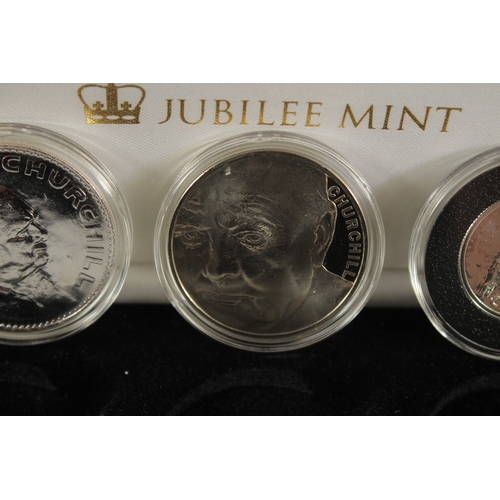THE WINSTON CHURCHILL UNITED KINGDOM COIN COLLECTION. Jubilee Mint, boxed.