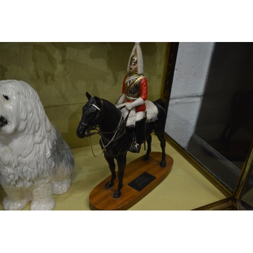A collection of large Beswick animals to include an alsatian, a ...