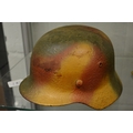 A German tin helmet.