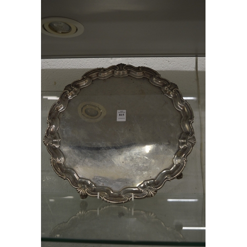 A large silver salver.