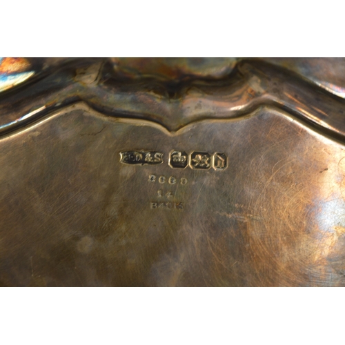A large silver salver.