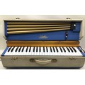 VINTAGE PORTABLE ORGAN. Complete with legs housed in the lid. This ...