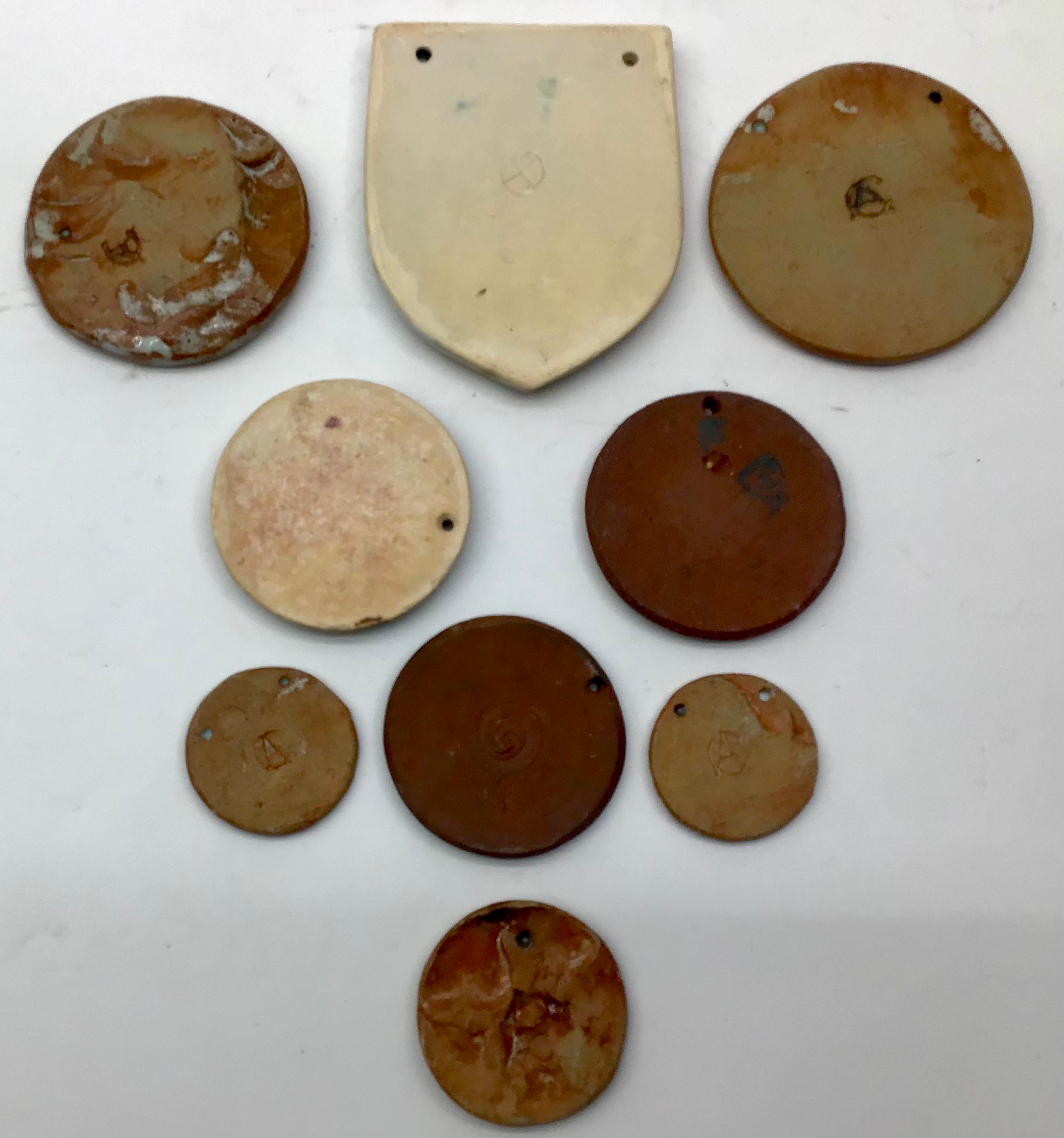 Poole Pottery interest Guy Sydenham small plaques to include Surrey ...