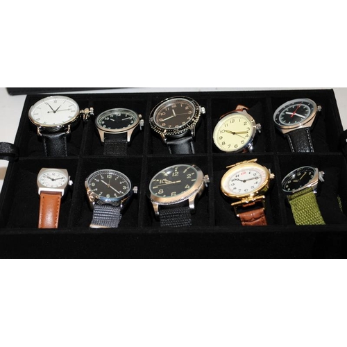 Watch box of 20 watches all from the Eaglemoss Military watches ...