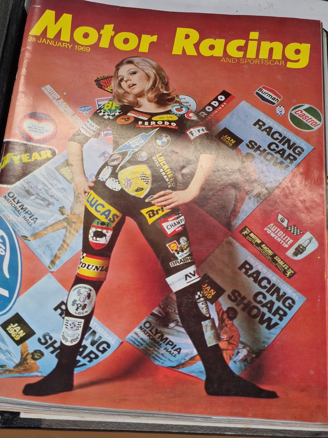 Collection of six binders of vintage Motor Racing magazines dating from ...
