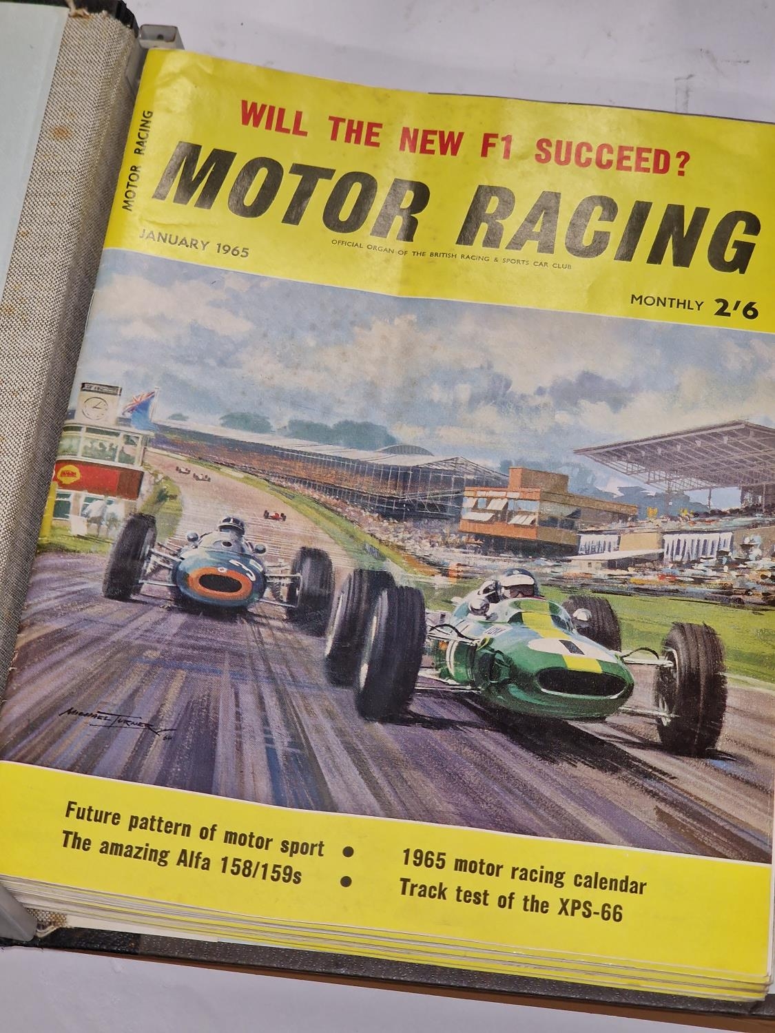 Collection of six binders of vintage Motor Racing magazines dating from ...