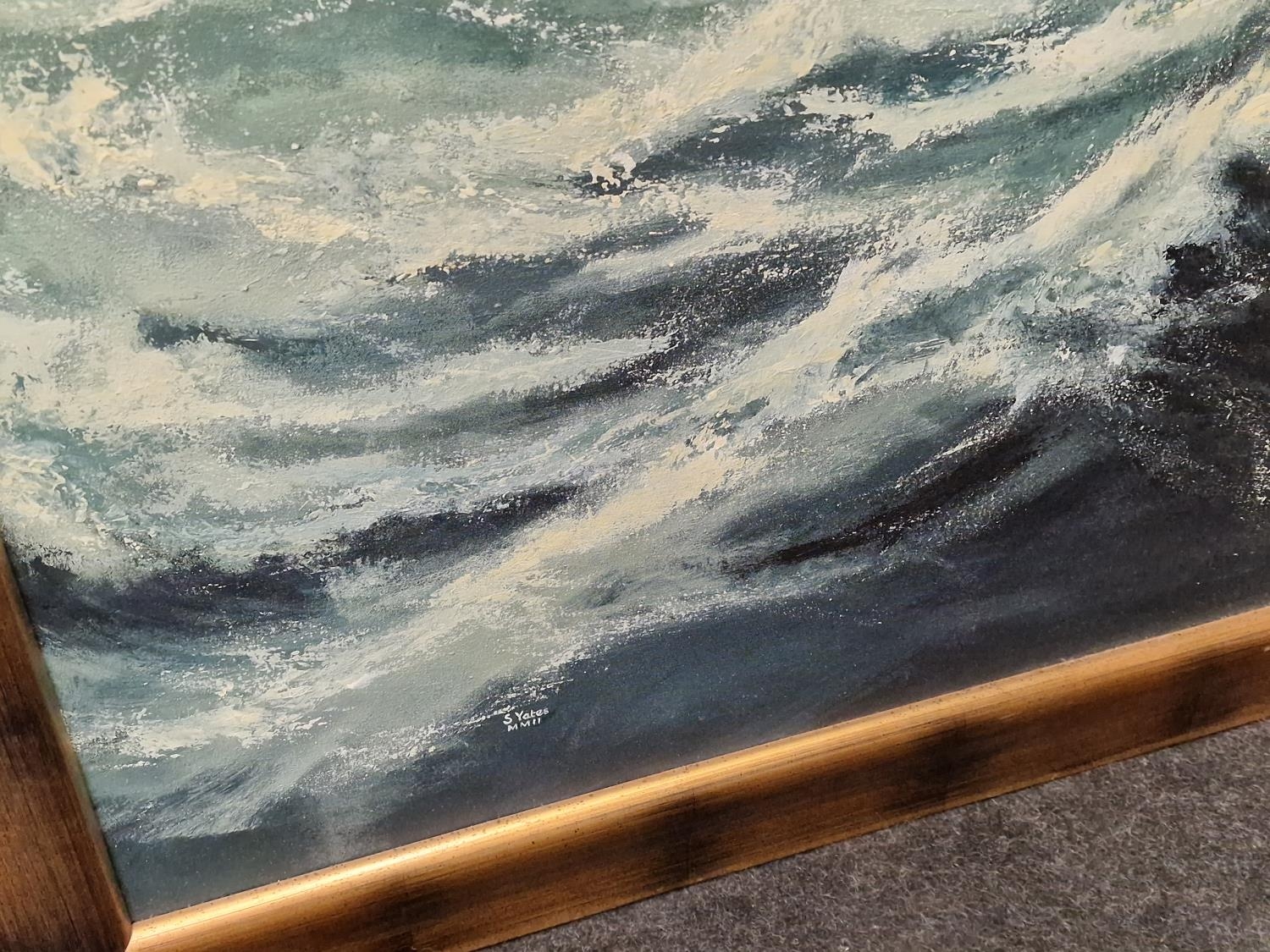 Large Acrylic on canvas of "HMS Victory"by Susan Yeats 2002 a local ...