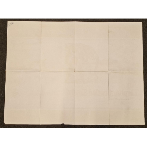 Vintage folded quad double bill movie poster "An Elephant Called Slowly ...