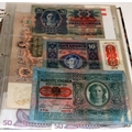 Good album of world banknotes including 19th century examples