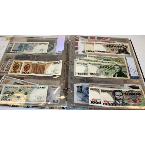 Good album of world banknotes including 19th century examples