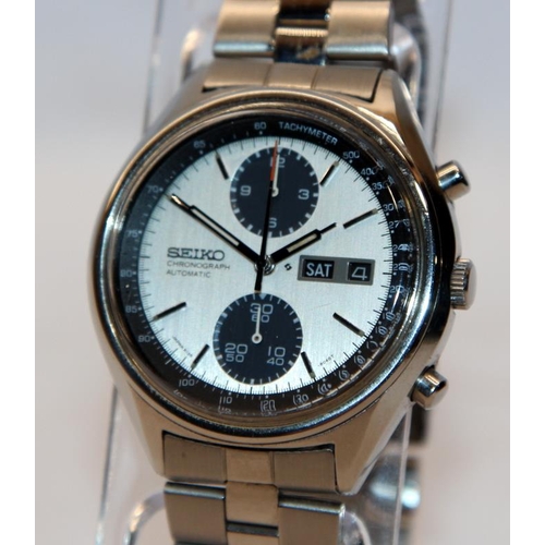 Superb Seiko Panda gents automatic chronograph ref:6138-8020. Serial ...