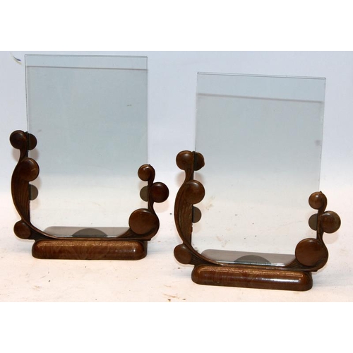 4 x unusual Art Deco Bakelite glass sandwich picture frames, glass ...
