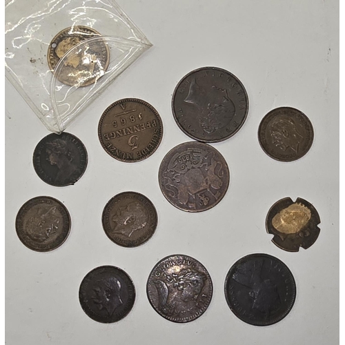 Collection of early copper coins.