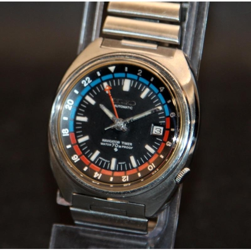 Vintage Seiko Navigator Timer gents automatic watch ref:6117-6410 ...