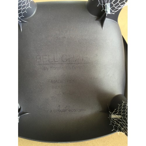 4 x navy blue Magis Bell chairs designed by Konstantin Grcic.