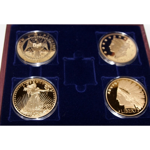 Windsor Mint 'Gold Giants' set of 70mm reproduction gold plated iconic ...
