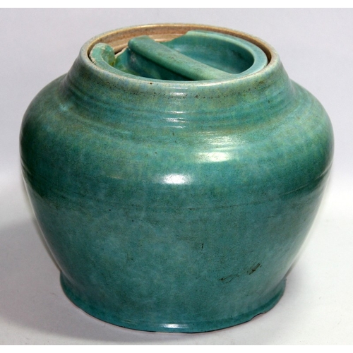 Rare Poole Pottery Sylvan Ware large tobacco jar, one of only 10 made ...