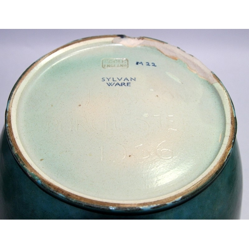 Rare Poole Pottery Sylvan Ware large tobacco jar, one of only 10 made ...