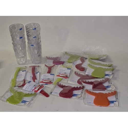 13 sets of two Koziol rudolf coasters and 5 x Koziol Rudolph spreaders ...