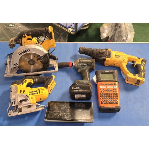 A collection of De Walt and other tools (REF 27).