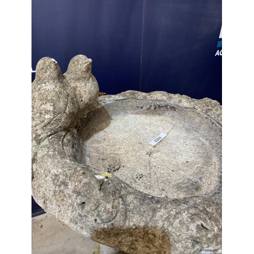 COMPOSITE STONE BIRD BATH