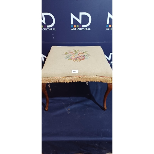 EMBROIDERED STOOL