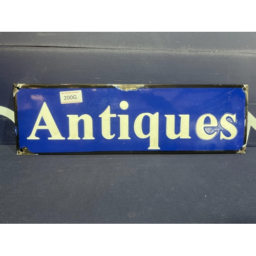 ENAMEL ANTIQUES SIGN