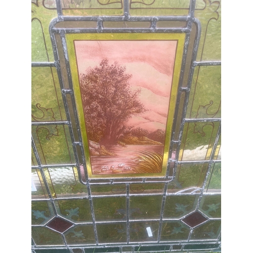 LEADED GLASS WINDOW