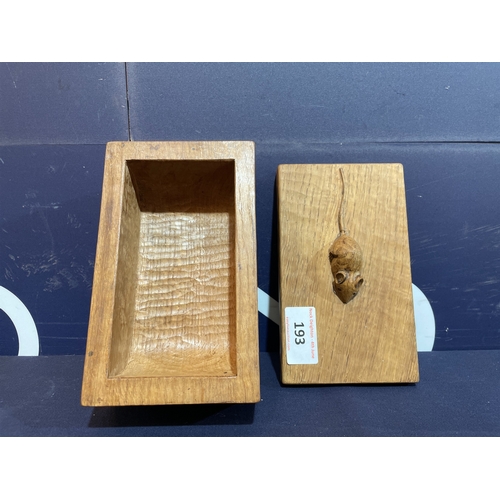 ROBERT THOMPSON MOUSEMAN OAK BUTTER DISH/BOX