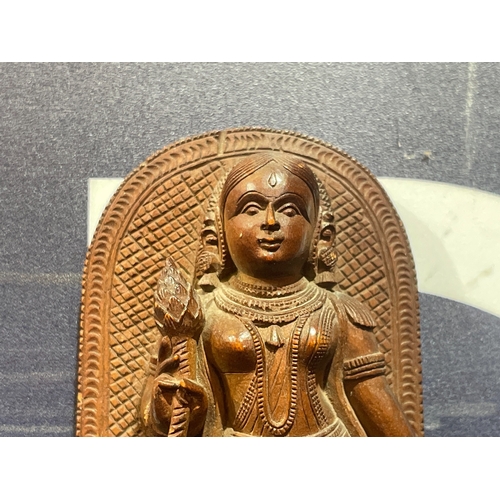 CARVED ORIENTAL TREEN FIGURE