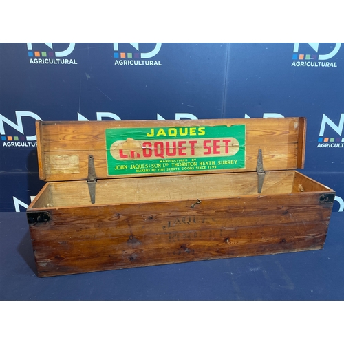 JAQUES OF LONDON PINE CROQUET BOX