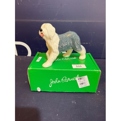 BOXED BESWICK OLD ENGLISH SHEEP DOG