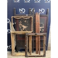 SCREEN PIECES AND LARGE GILT FRAMES