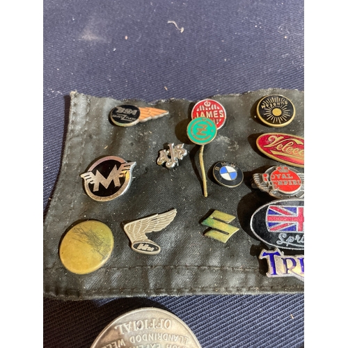 MOTORCYCLE ENAMEL BADGES ETC