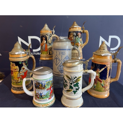 COLLECTION OF BEER STEINS