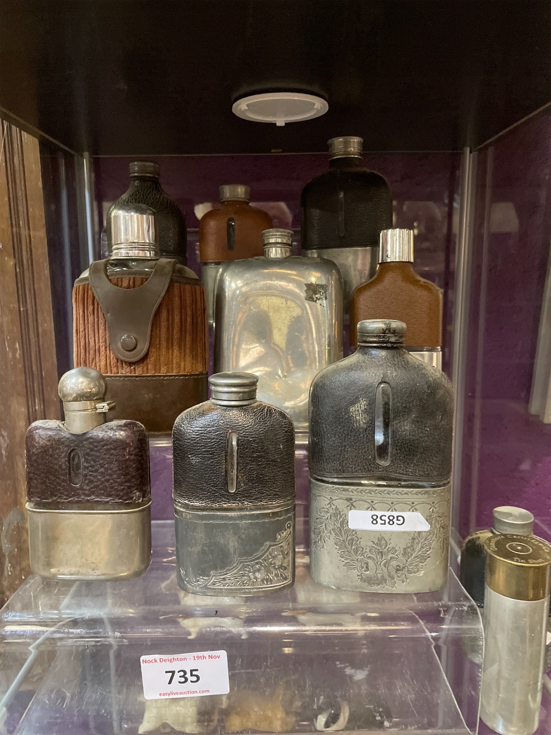 COLLECTION OF HIP FLASKS