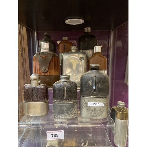 COLLECTION OF HIP FLASKS
