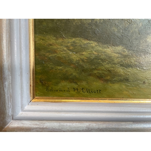 EDWARD M. ELLIOTT SIGNED OIL ON CANVAS