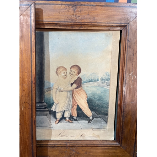EARLY VICTORIAN PAIR OF PICTURES