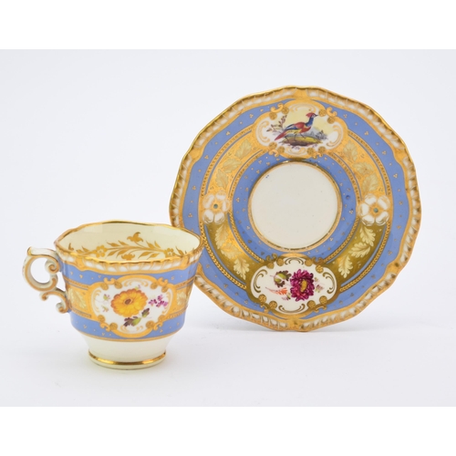 H&R Daniel - A coffee cup and saucer, circa 1826 pattern 4025, 'First ...