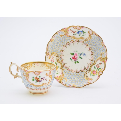 H&R Daniel - A 'Mayflower' teacup and saucer, circa 1828-30 pattern ...