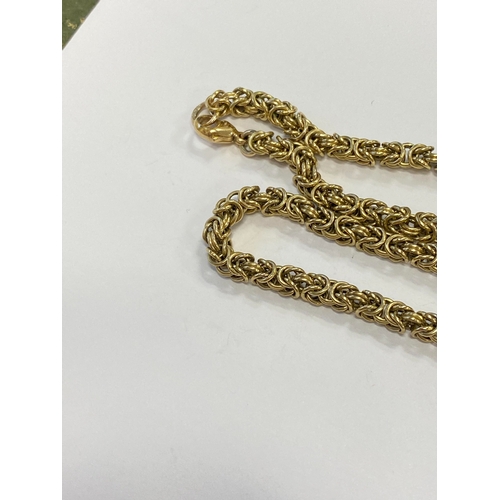 A 9ct gold chain necklace, the Kings link chain with lobster claw clasp ...