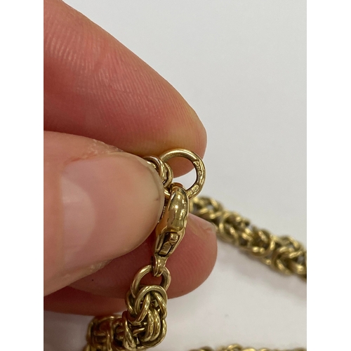 A 9ct gold chain necklace, the Kings link chain with lobster claw clasp ...