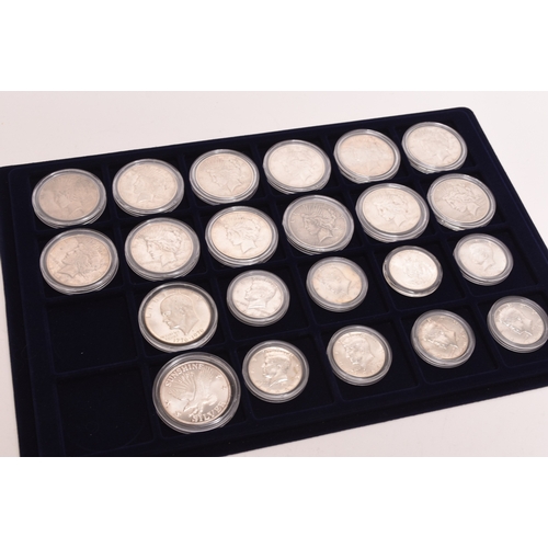 A large collection of United States silver coinage comprising forty six ...