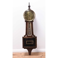 An American Ingram company banjo wall clock Mahogany case, the brass ...