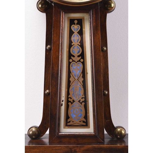 An American Ingram company banjo wall clock Mahogany case, the brass ...