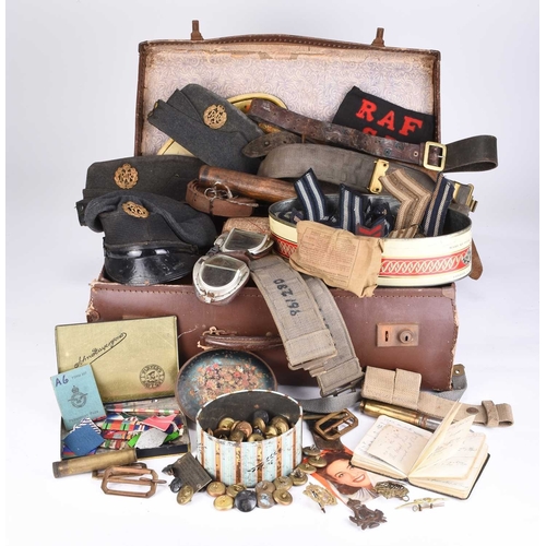 Royal Air Force interest - A group of WW2 items including two badged ...