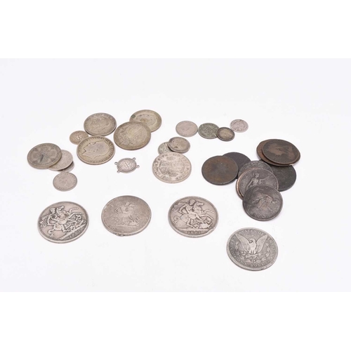 A small collection of U.K and foreign silver cupro-nickel and copper ...