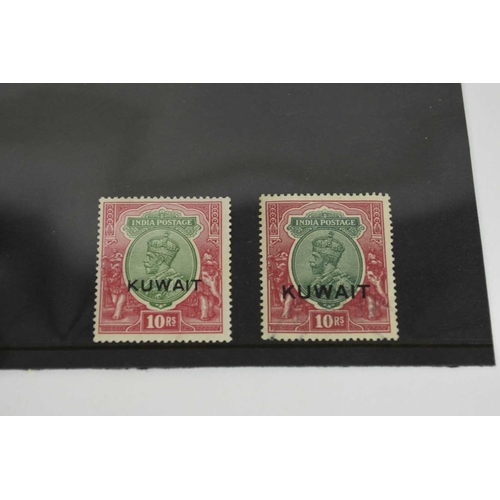 Kuwait, stamps, 1923 10Rs (SG15) x2, one vfu, one mm but with light ...